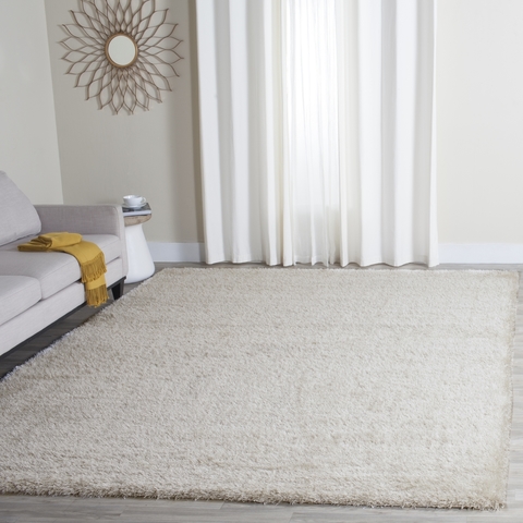 Thick Pile Ivory Shag Rug - Charlotte Shags by Safavieh