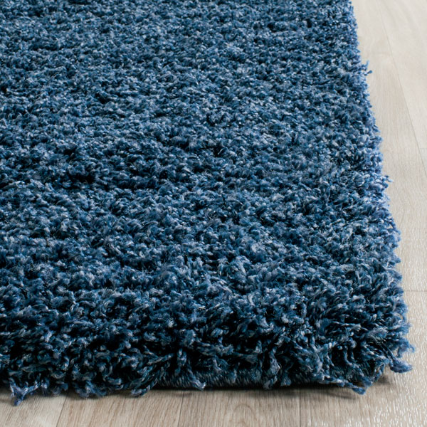 Plush Pile Blue Shag Rug | Laguna Collection - Safavieh.com
