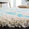Barcelona Shag Rugs | Beige & Blue Shag - Safavieh