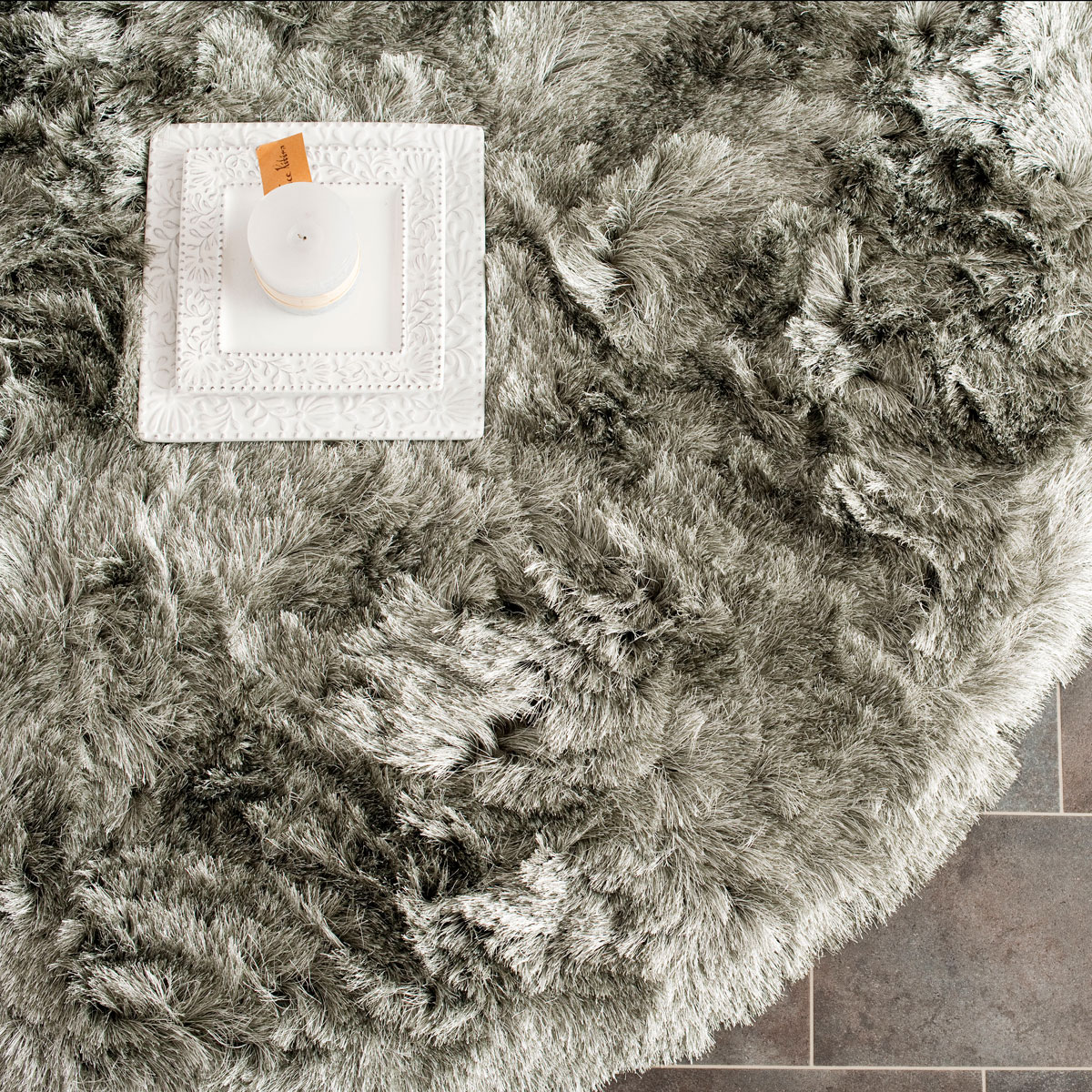 Paris Shag Rugs | Silver Plush Pile Shag - Safavieh.com