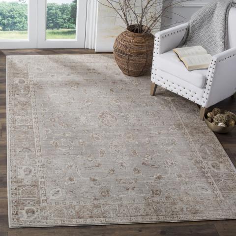 Distressed Finish Grey Area Rug | Valencia Collection - Safavieh.com