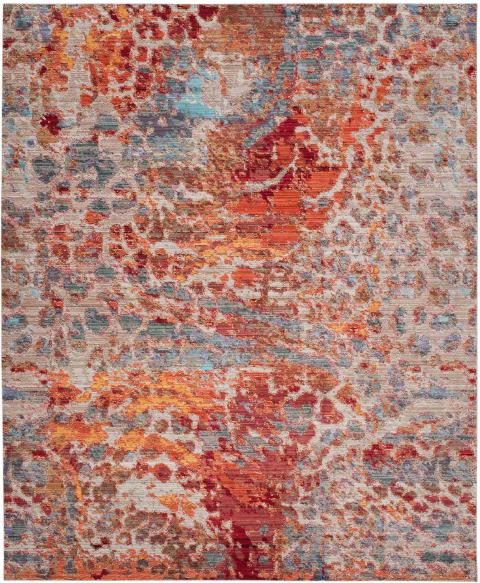 Orange & Red Watercolor Rug | Valencia by Safavieh